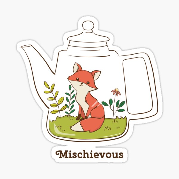 "Mischievous Fox" Sticker for Sale by epsia | Redbubble