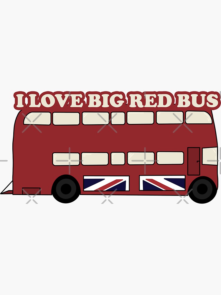 "big red bus (1D pack)" Sticker for Sale by Jenna Gardner | Redbubble
