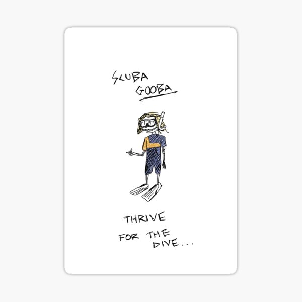 "Scuba Gooba - Skelly" Sticker by imbrokeplshelp | Redbubble