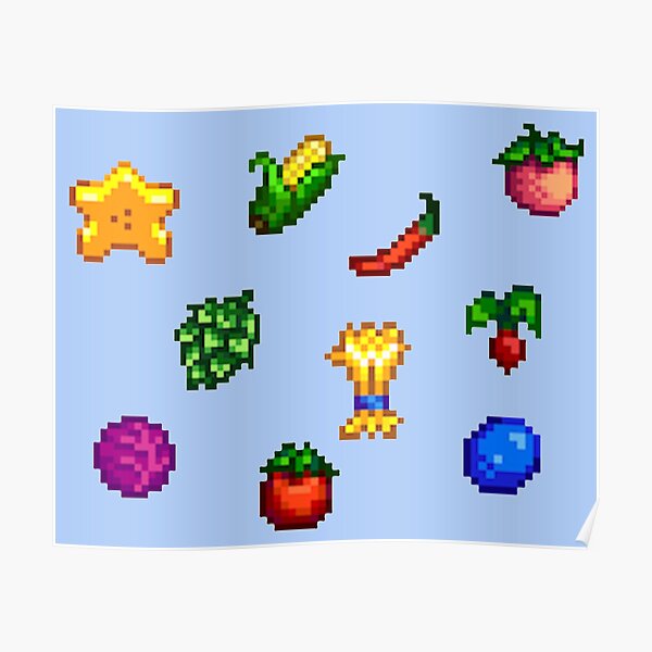 "Stardew Valley Summer Crops Bundle" Poster by edevyor | Redbubble