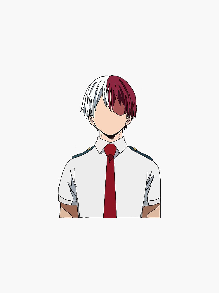"Todoroki Outline" Sticker by danilaurel20 | Redbubble