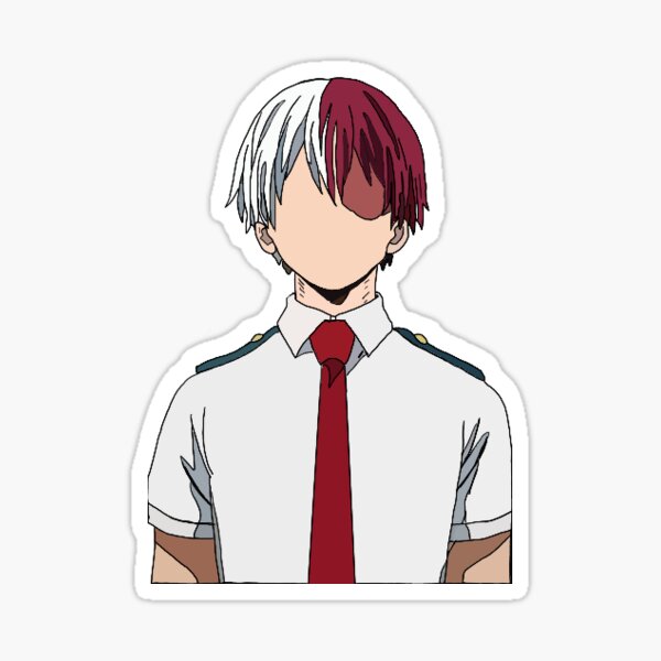 "Todoroki Outline" Sticker by danilaurel20 | Redbubble