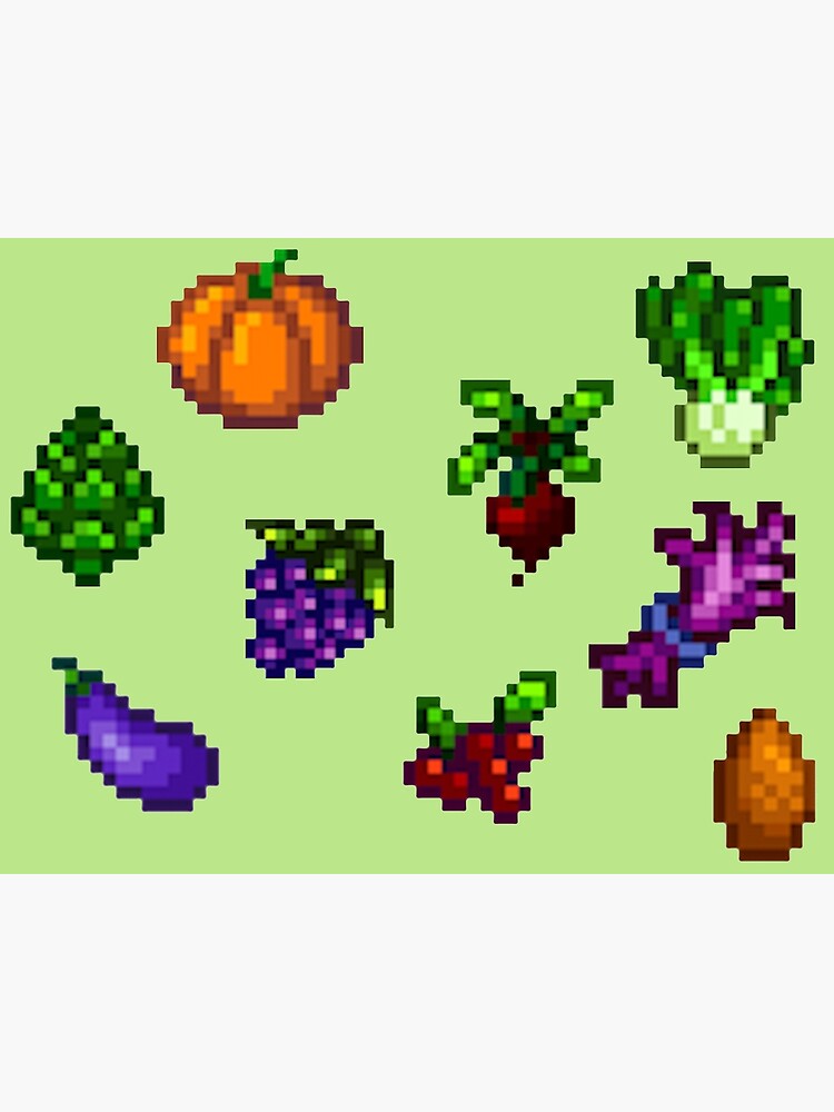 "Stardew Valley Fall Crops Bundle" Art Print by edevyor | Redbubble