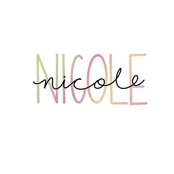 "Nicole" Sticker for Sale by kRashkin | Redbubble