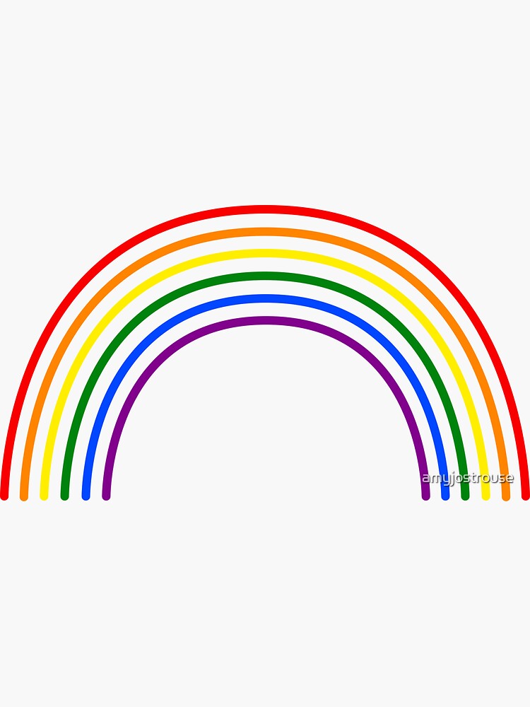 Gay Pride Rainbow Sticker By Amyjostrouse Redbubble