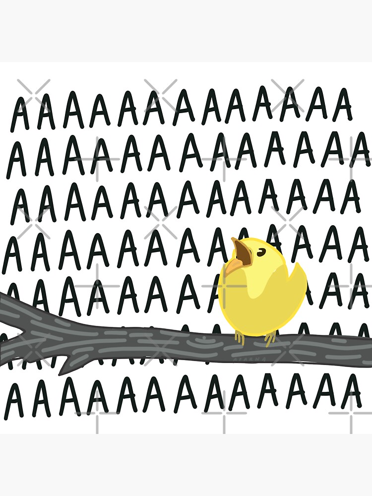 "AAA Yelling Bird" Sticker for Sale by ap4rn4 | Redbubble
