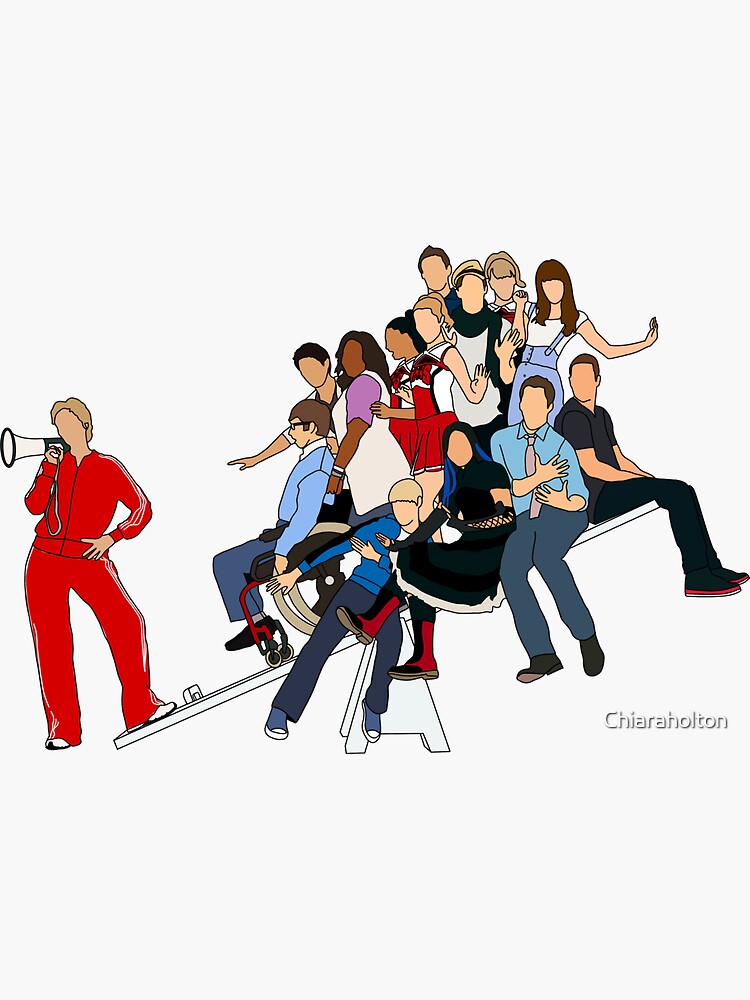 "Glee" Sticker for Sale by Chiaraholton | Redbubble