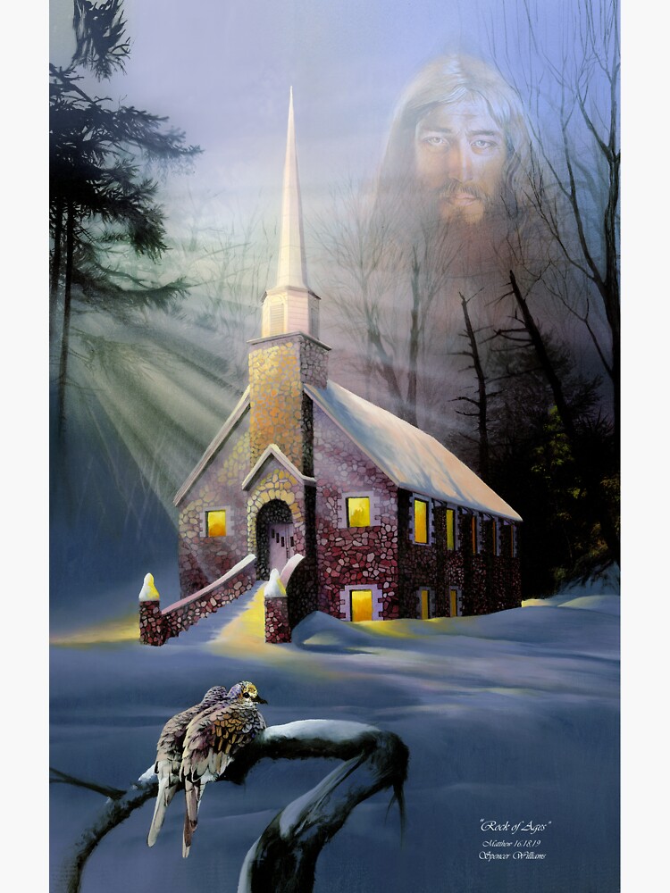 "Upon this Rock" Sticker by BrushWorks | Redbubble