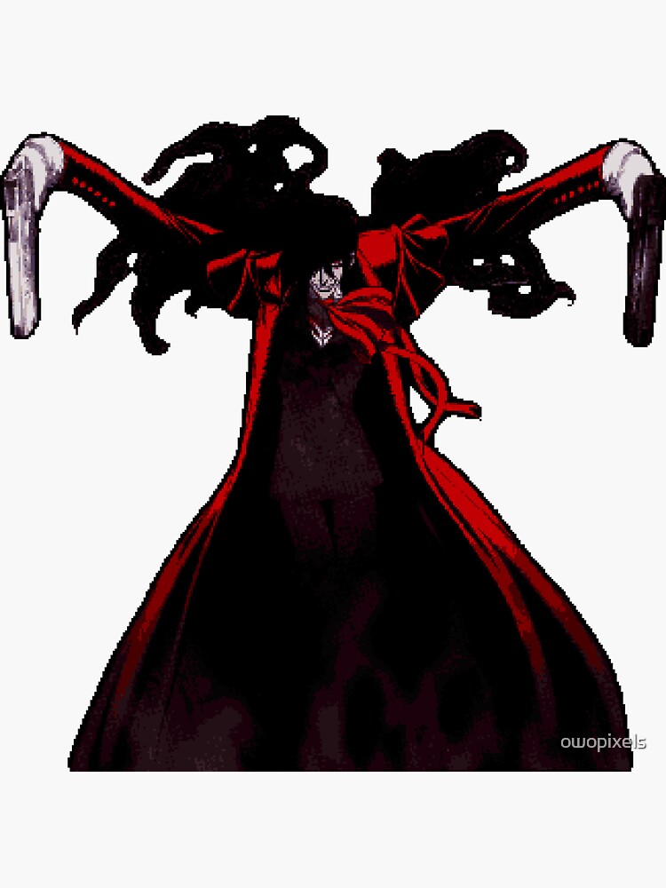 Pegatina «Alucard Pixel Art» de owopixels | Redbubble