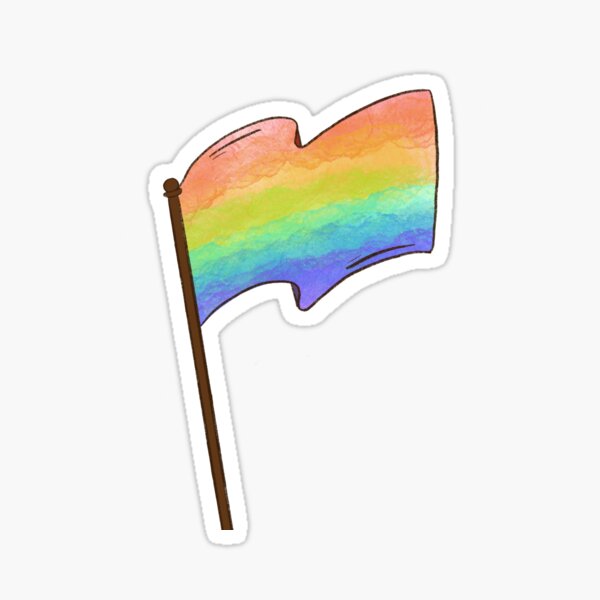 "Watercolor Rainbow Flag" Sticker for Sale by UnluckyFinds | Redbubble