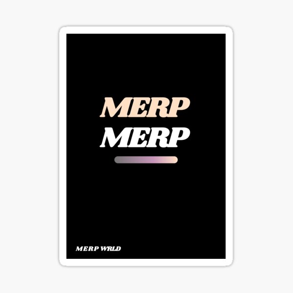 "MERP in black" Sticker by juliaduran | Redbubble