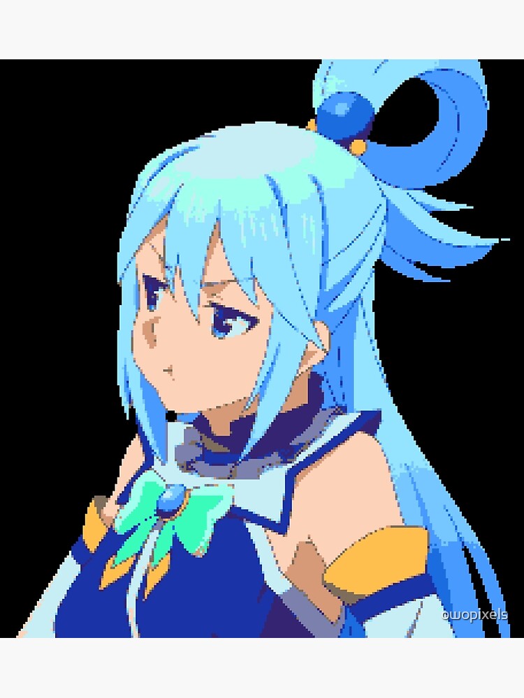 "Angry Aqua Pixel Art" Photographic Print for Sale by owopixels | Redbubble