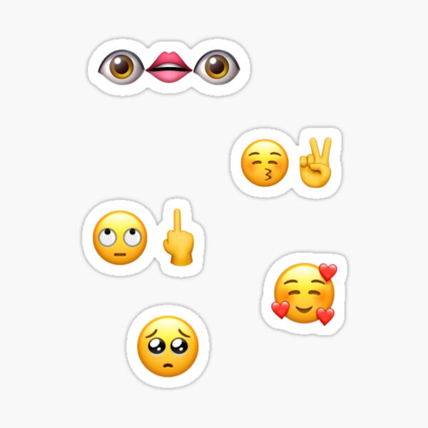 "Emoji sticker pack" Sticker for Sale by cristal26 | Redbubble