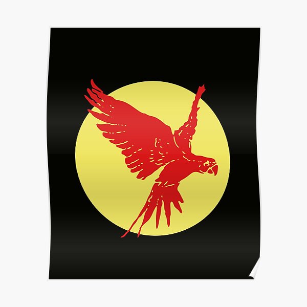 "Macaw Moon Silhouette" Poster by StoaMart | Redbubble