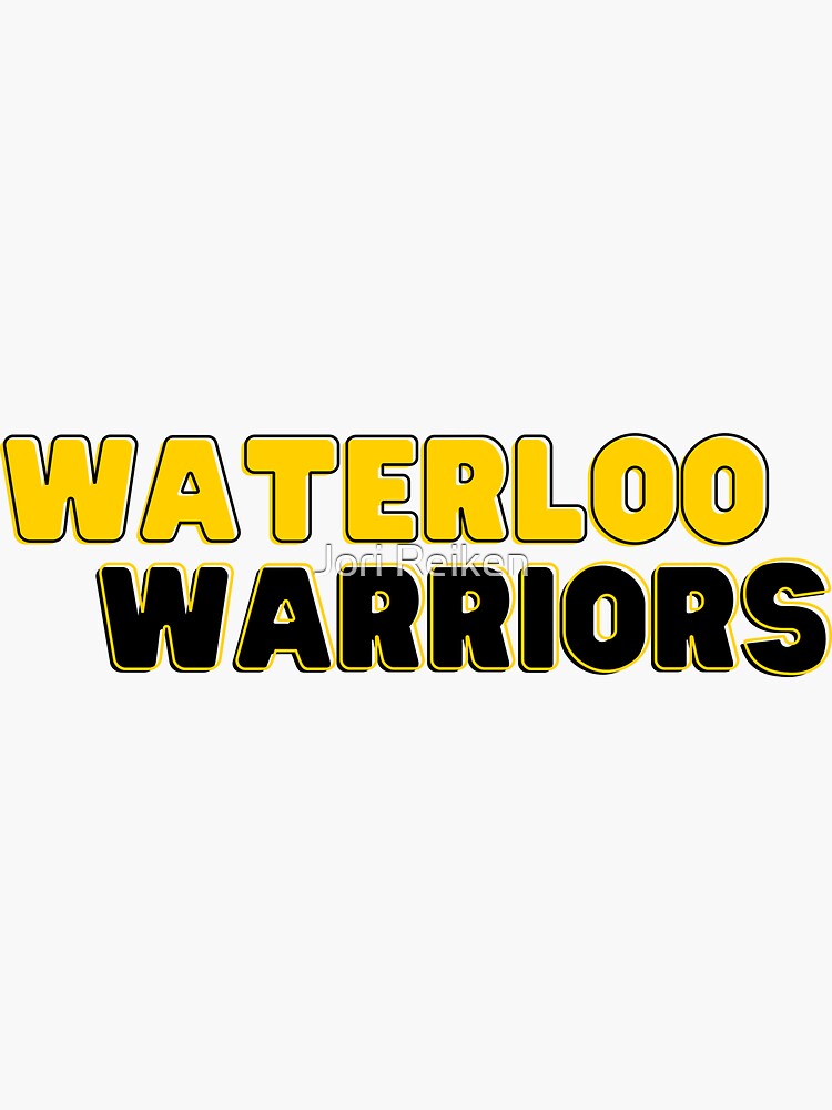 "Waterloo Warriors - Black and Gold" Sticker for Sale by jreiken ...