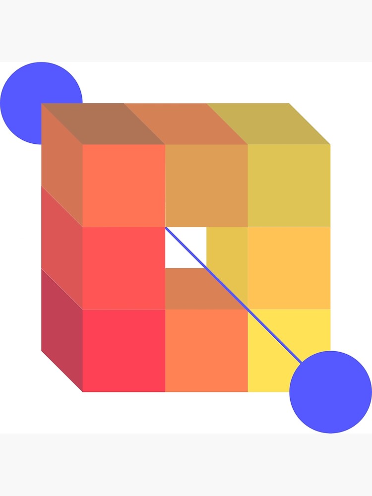 "Fall Illusion - Colored Cubes of Autumn" Poster by 4A-lifetime | Redbubble