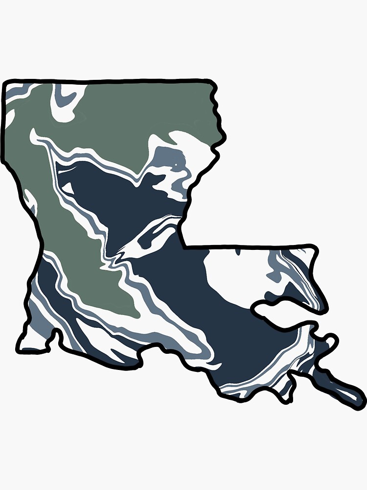 "Louisiana Marble State Sticker" Sticker for Sale by BrooklynBay ...
