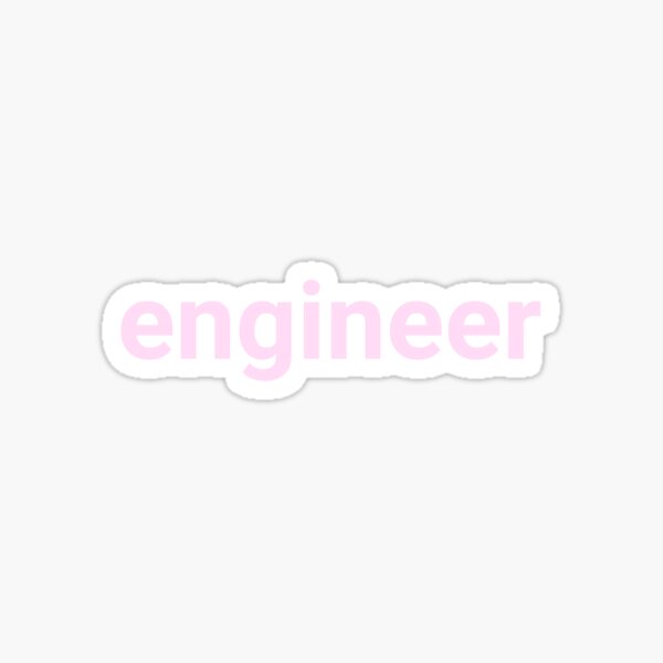 "engineer light pink" Sticker for Sale by emilykroll | Redbubble
