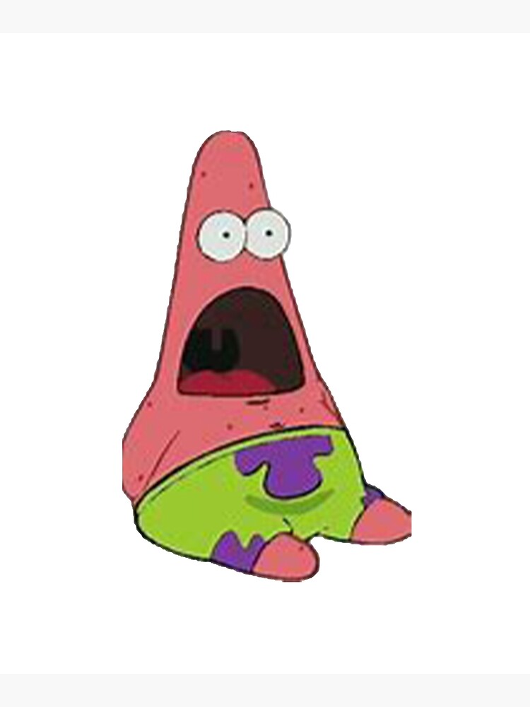 patrick-star-meme-shocked-face-mounted-print-for-sale-by