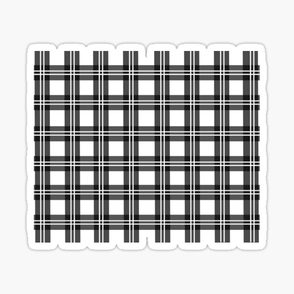 "Black and White Plaid" Sticker for Sale by tinyteacups | Redbubble