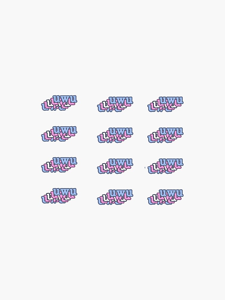 "uwu | Transgender Flag." Sticker for Sale by Fresh-Lemons | Redbubble