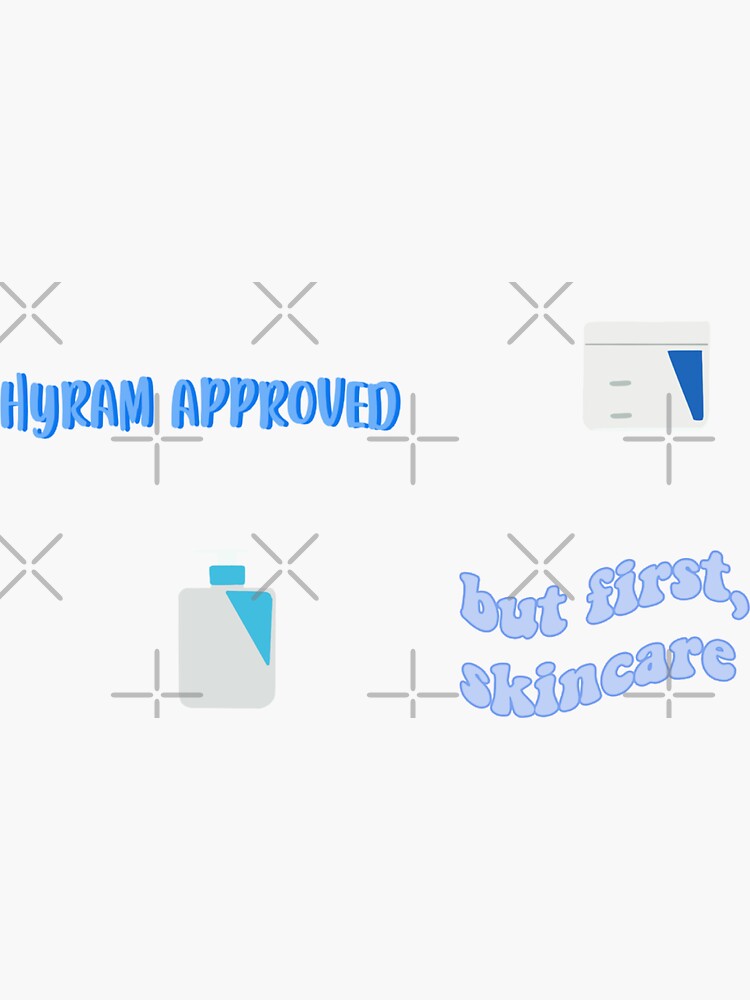 "ultimate cerave skincare sticker pack blue hyram " Sticker for Sale by ...