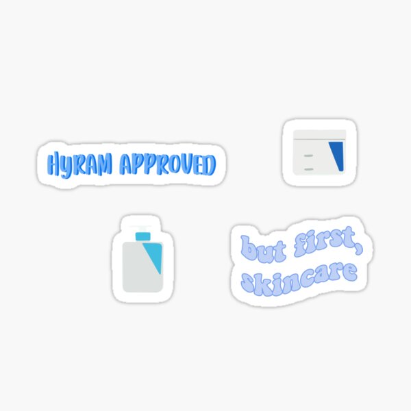 "ultimate cerave skincare sticker pack blue hyram " Sticker for Sale by ...