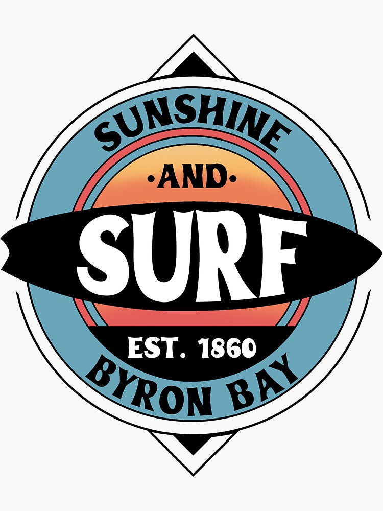 "Byron Bay" Sticker for Sale by haleypark | Redbubble