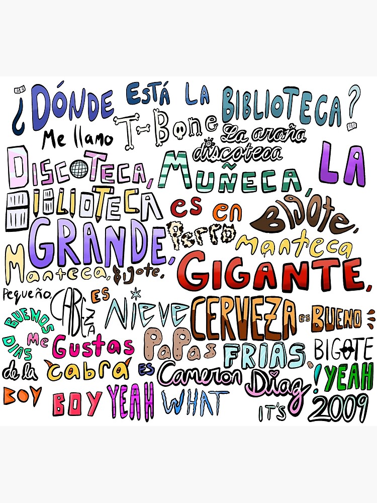 "Spanish 101 Rap" Poster for Sale by abbyroset | Redbubble
