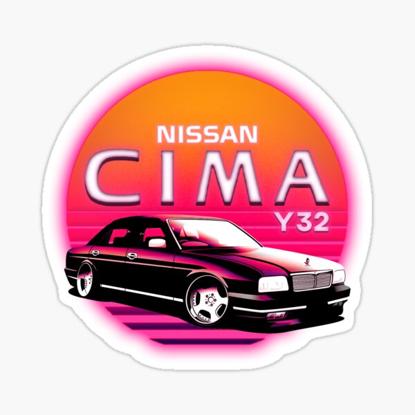 "Nissan Cima Y32 Outrun Emblem" Sticker for Sale by lithoman2 | Redbubble
