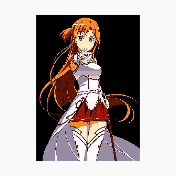 Lámina fotográfica «Asuna Pixel Art» de owopixels | Redbubble