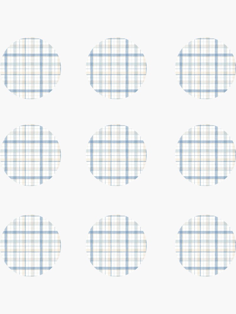 "GINGHAM CIRCLE STICKER PACK & MAGNETS" Sticker by Septemberrr | Redbubble