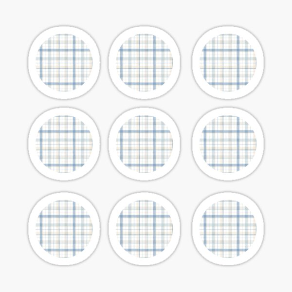 "GINGHAM CIRCLE STICKER PACK & MAGNETS" Sticker by Septemberrr | Redbubble