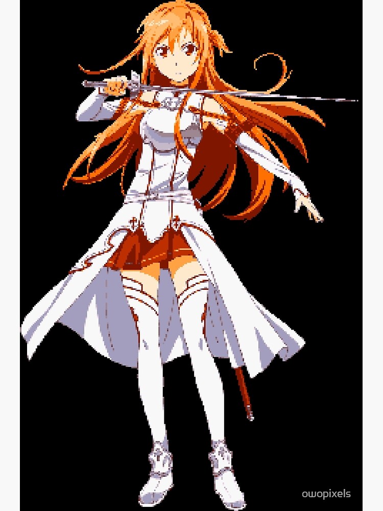 Poster « Pixel Art Asuna Yuuki », par owopixels | Redbubble