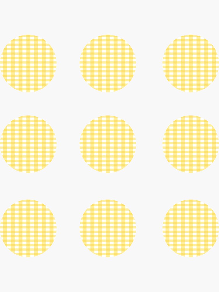 "GINGHAM CIRCLE STICKER PACK & MAGNETS" Sticker by Septemberrr | Redbubble