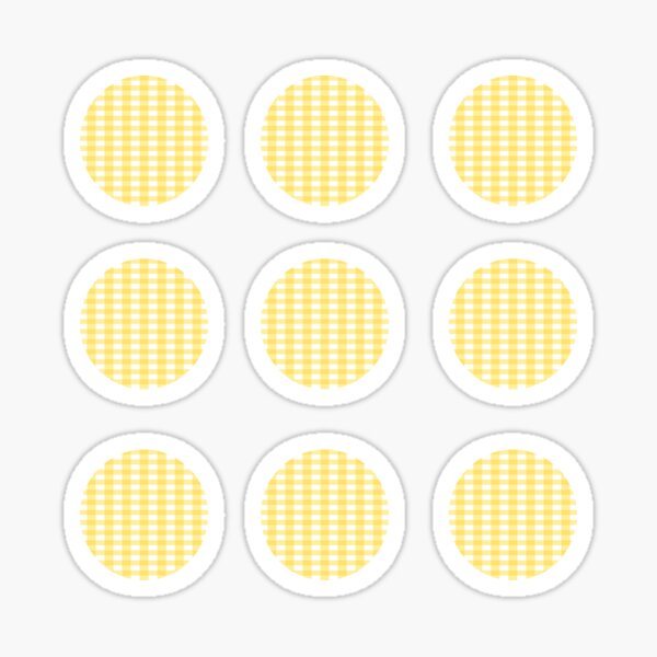 "GINGHAM CIRCLE STICKER PACK & MAGNETS" Sticker by Septemberrr | Redbubble