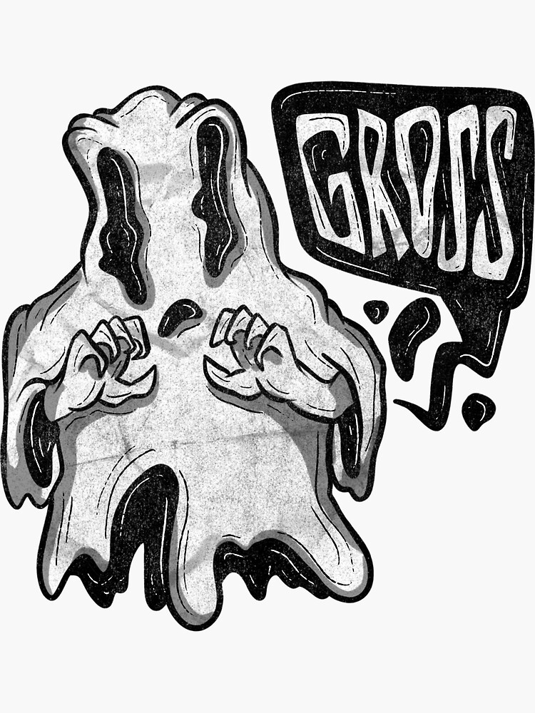 "Grossed out Ghost" Sticker for Sale by andymvera | Redbubble