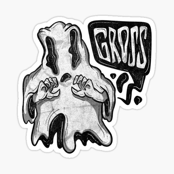 "Grossed out Ghost" Sticker for Sale by andymvera | Redbubble