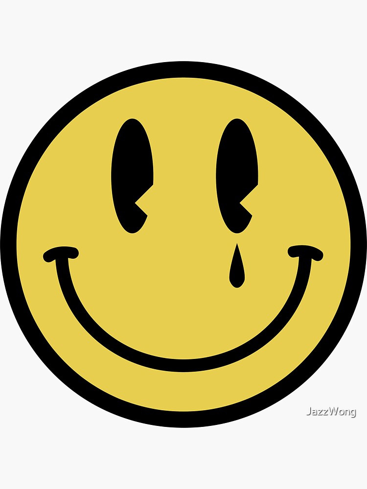 "sad smiley face" Sticker by JazzWong | Redbubble