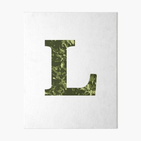 "The letter L - monogram green pattern" Art Board Print for Sale by ...