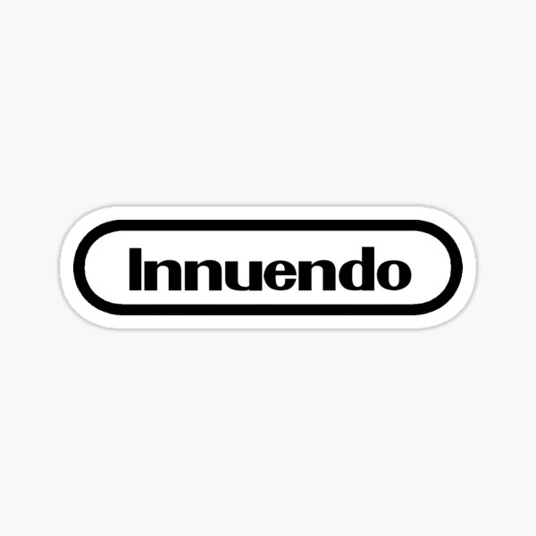 "Innuendo " Sticker for Sale by NutcrackerShop | Redbubble