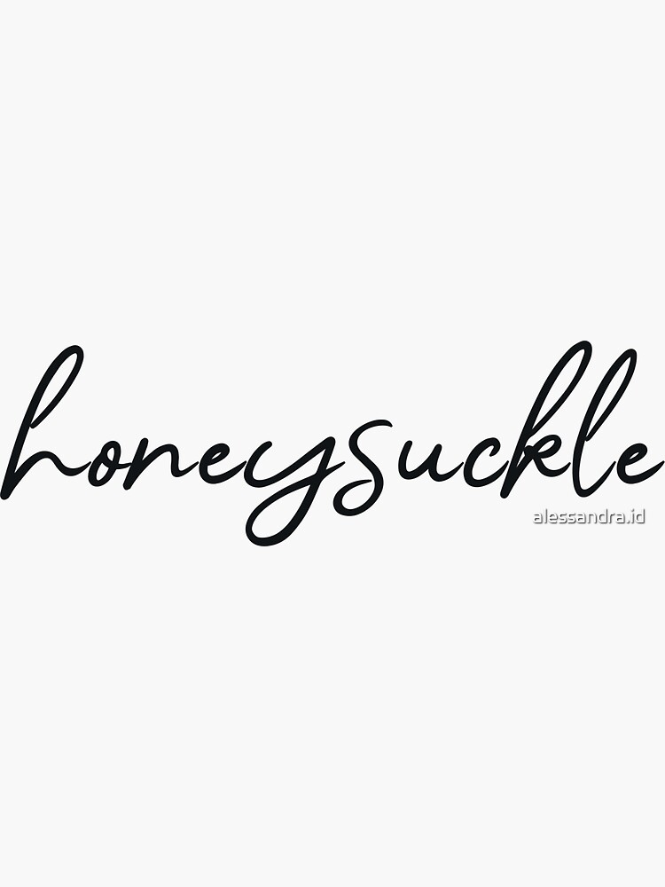 "letters / honeysuckle" Sticker by alessandraid | Redbubble