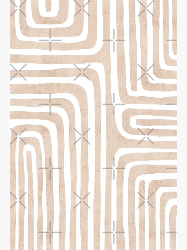 "Neutral geometric line art pattern" Poster by Miss-Belle | Redbubble