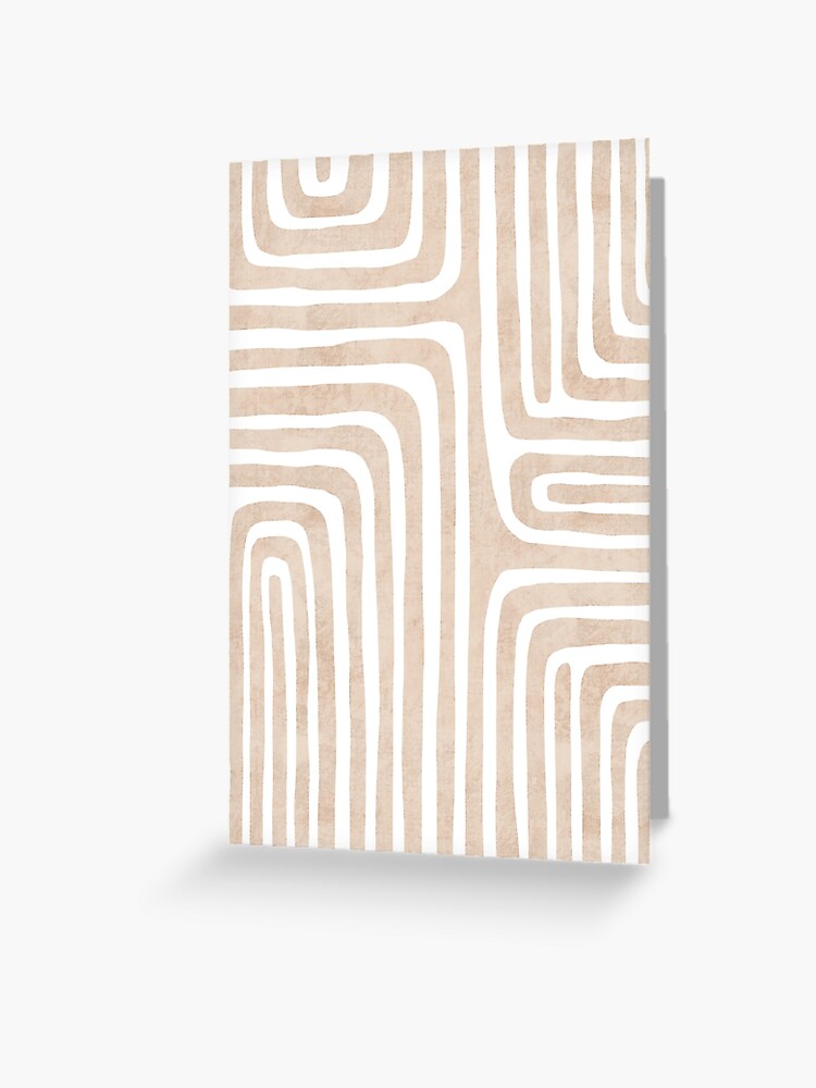 "Neutral geometric line art pattern" Greeting Card for Sale by Miss ...