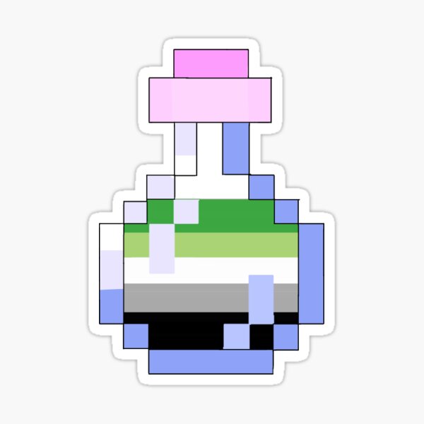 "Aromantic minecraft potion" Sticker for Sale by xBabyBunnyx | Redbubble