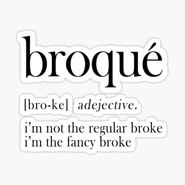 "broque" Sticker by O-M-G | Redbubble