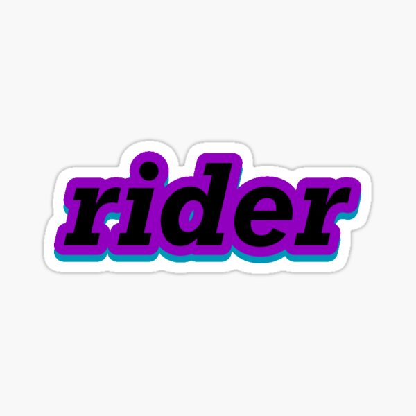 "RIDER" Sticker for Sale by emitea | Redbubble