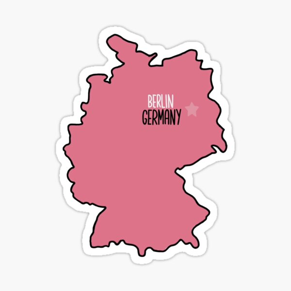 "berlin, germany map" Sticker for Sale by emmakathrynlee | Redbubble