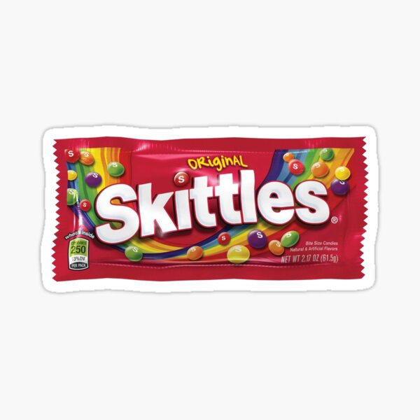 "Skittles packet " Sticker for Sale by Entropy44 | Redbubble