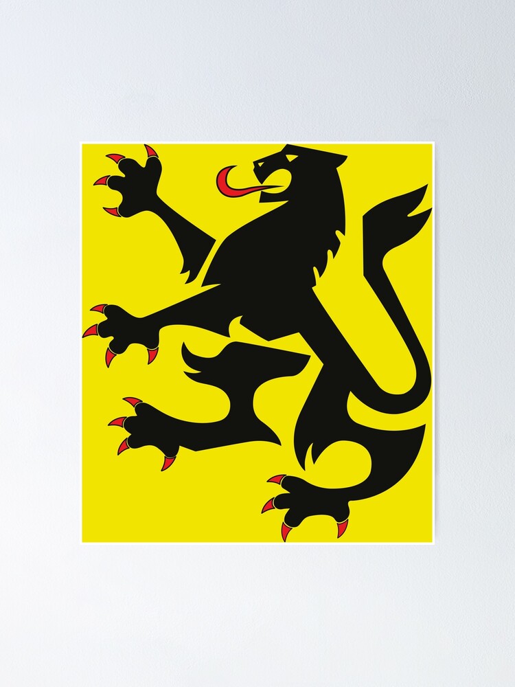 "Flemish lion" Poster by Rooijakkals | Redbubble